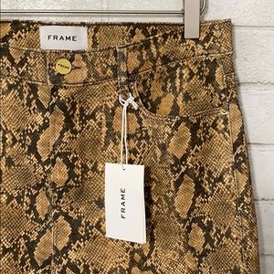 Frame Denim | Jeans | Frame Le High Skinny Crop Jean Coated Python Nwt ...